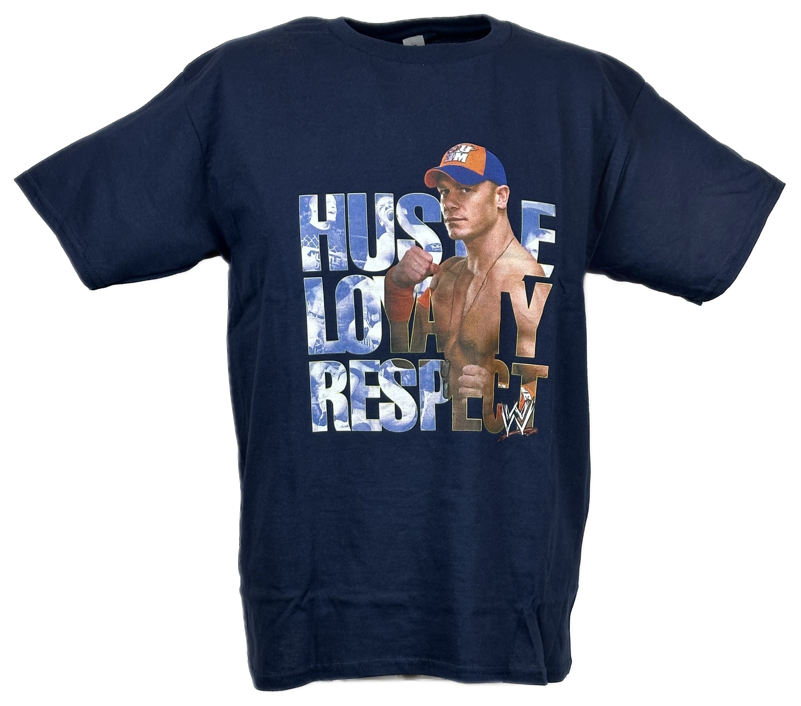 John Cena Hustle Loyalty Respect Navy Blue Kids T-shirt Boys YL 14-16 ...