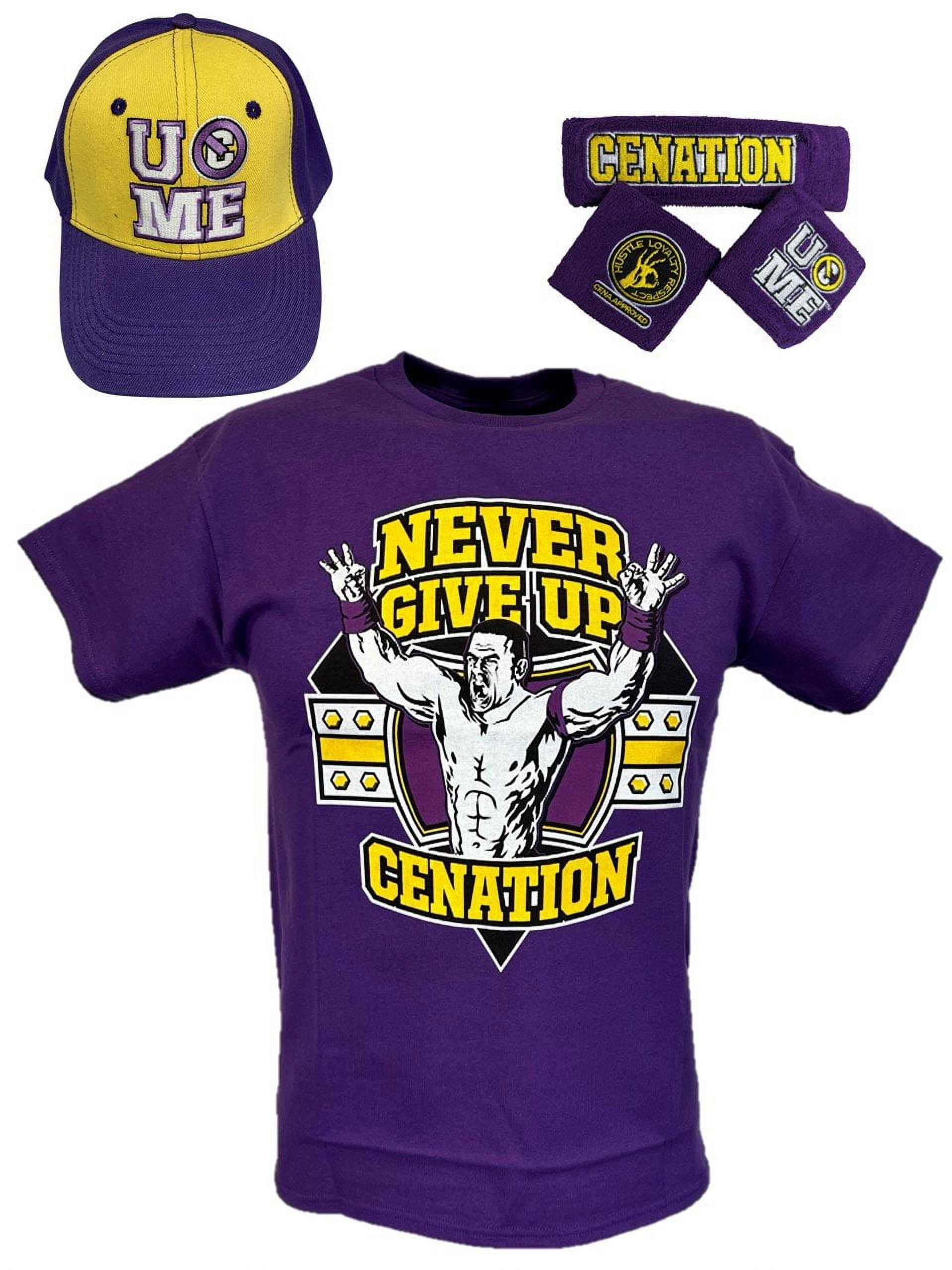 John Cena WWE Youth Child Outfit: Purple Costume Hat, T-shirt ...