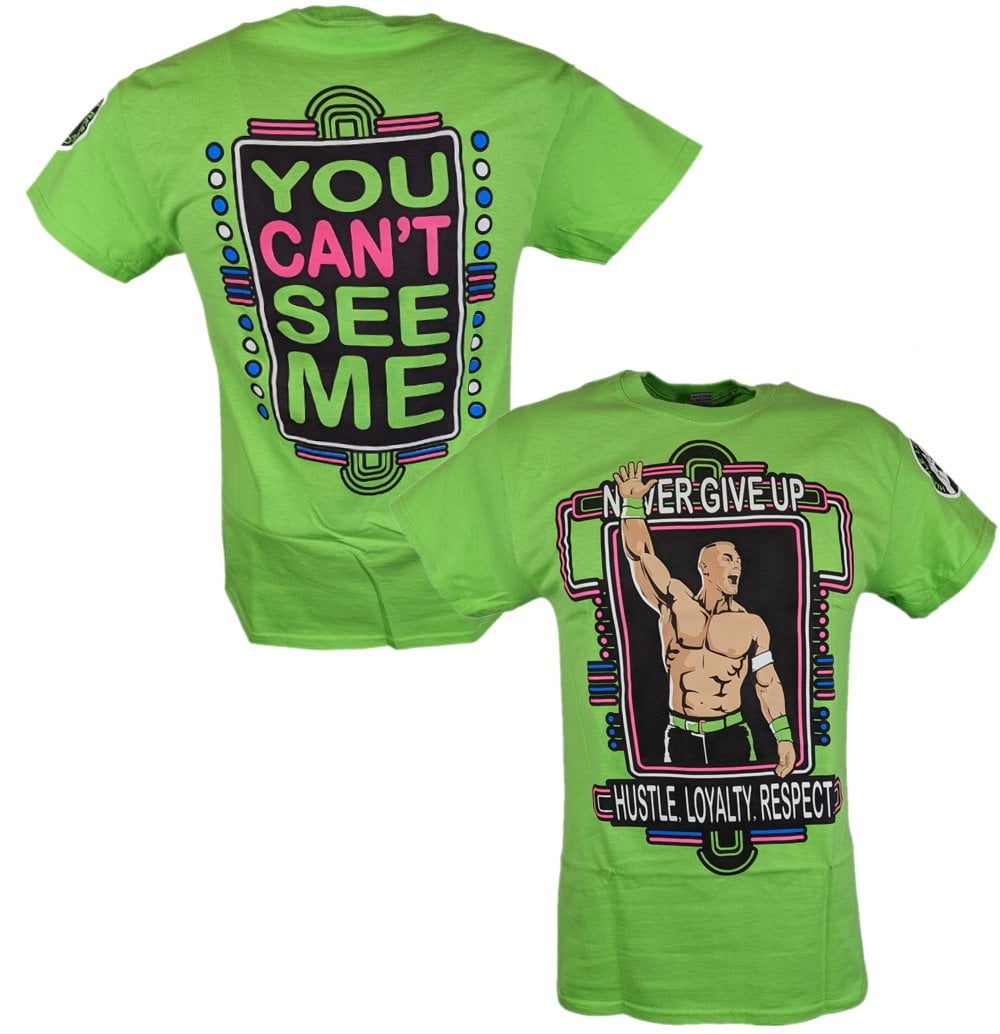 John Cena Lime Green Neon Green Never Give Up Mens T-Shirt L - Walmart.com