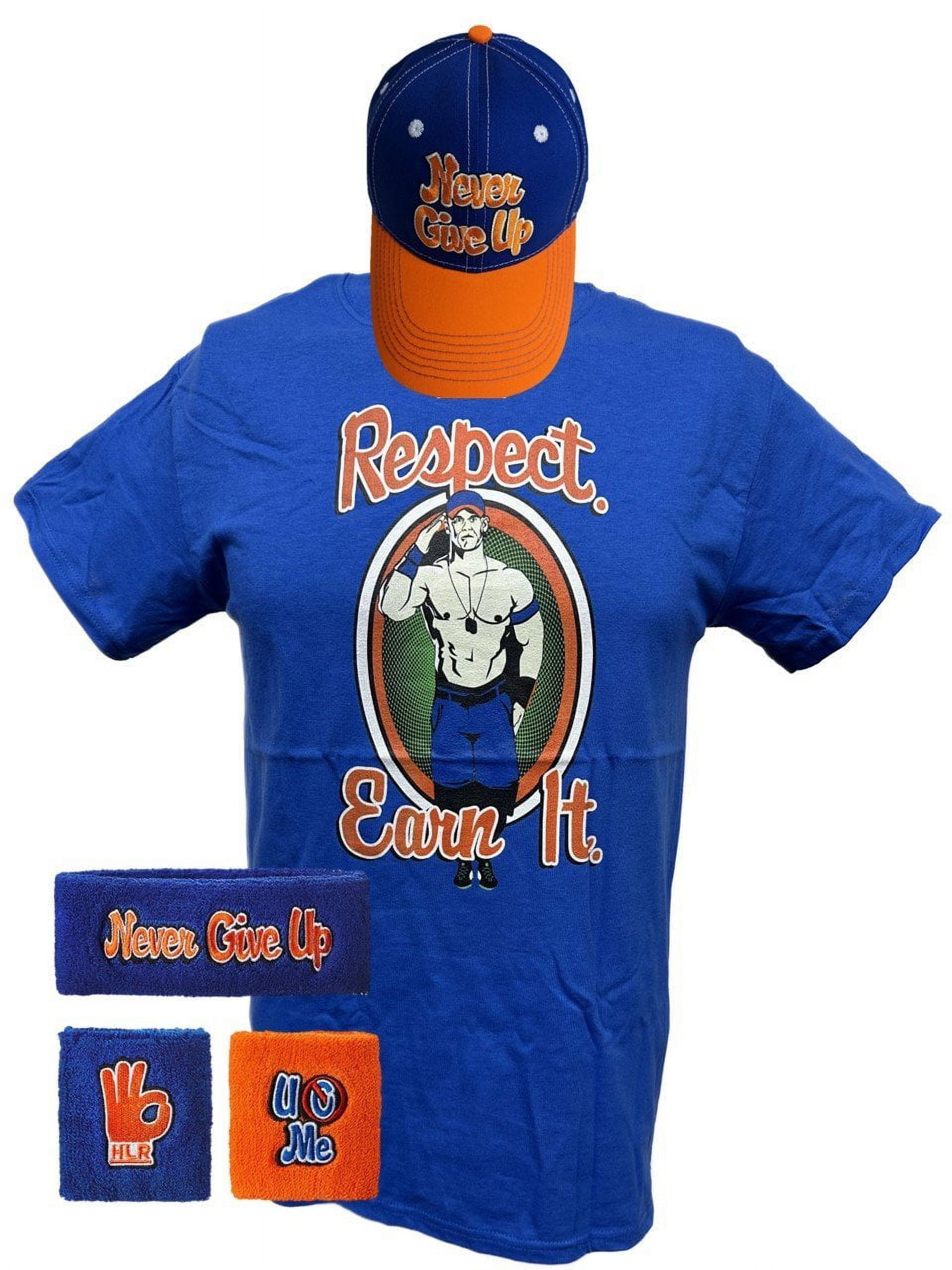 WWE John Cena Wrestling Gear Outfit: Respect Earn It T-shirt, Baseball ...