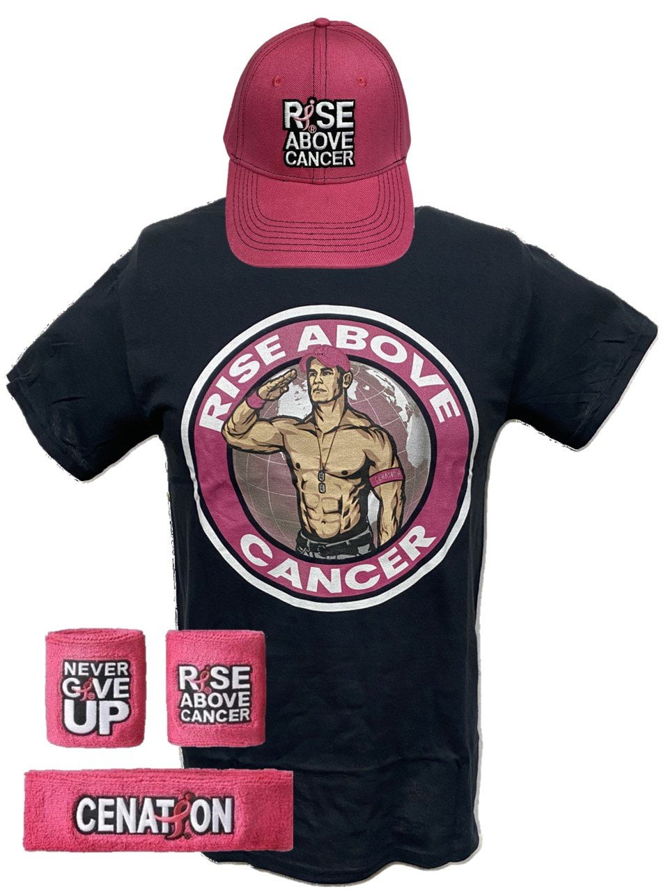 E.W.S. John Cena Rise Above Cancer Men's Costume, WWE Outfit, Halloween ...
