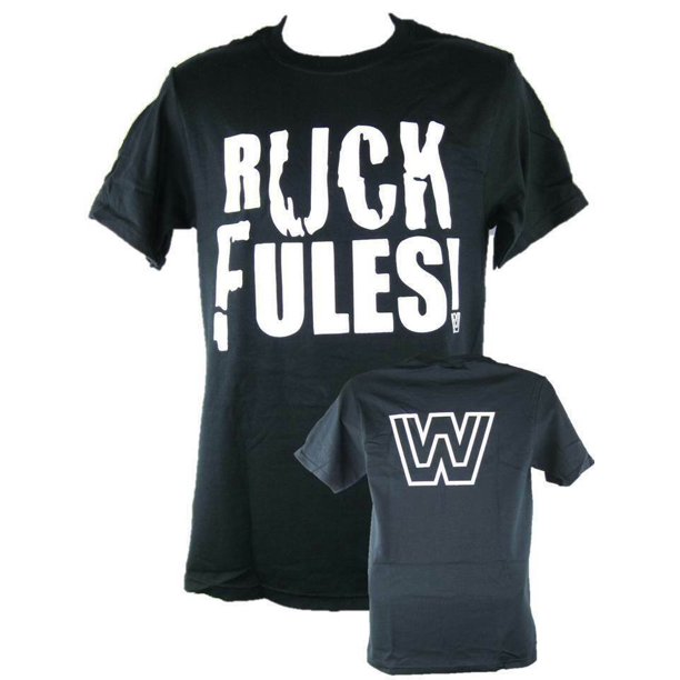 John Cena Ruck Fules WWF Old School Mens Black T-shirt M - Walmart.com