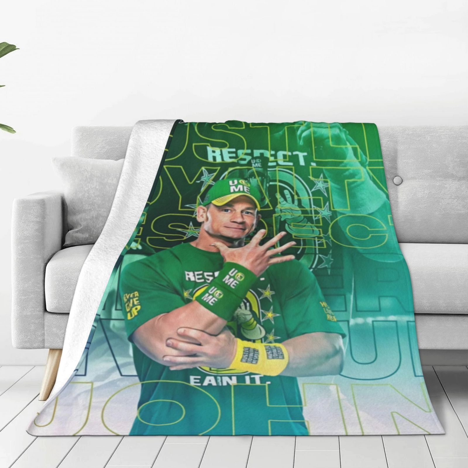 John Cena Super Soft Microfiber Fleece Blanket Sofa Cozy Warm Fleece ...