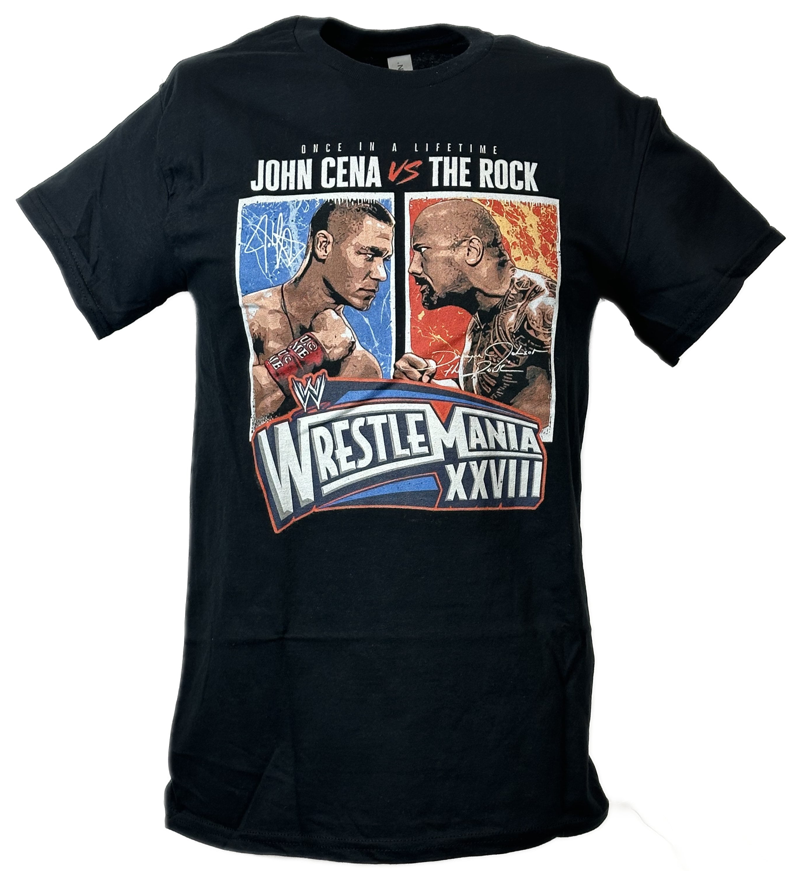 John Cena Vs The Rock Match WrestleMania Black T-shirt - Walmart.com
