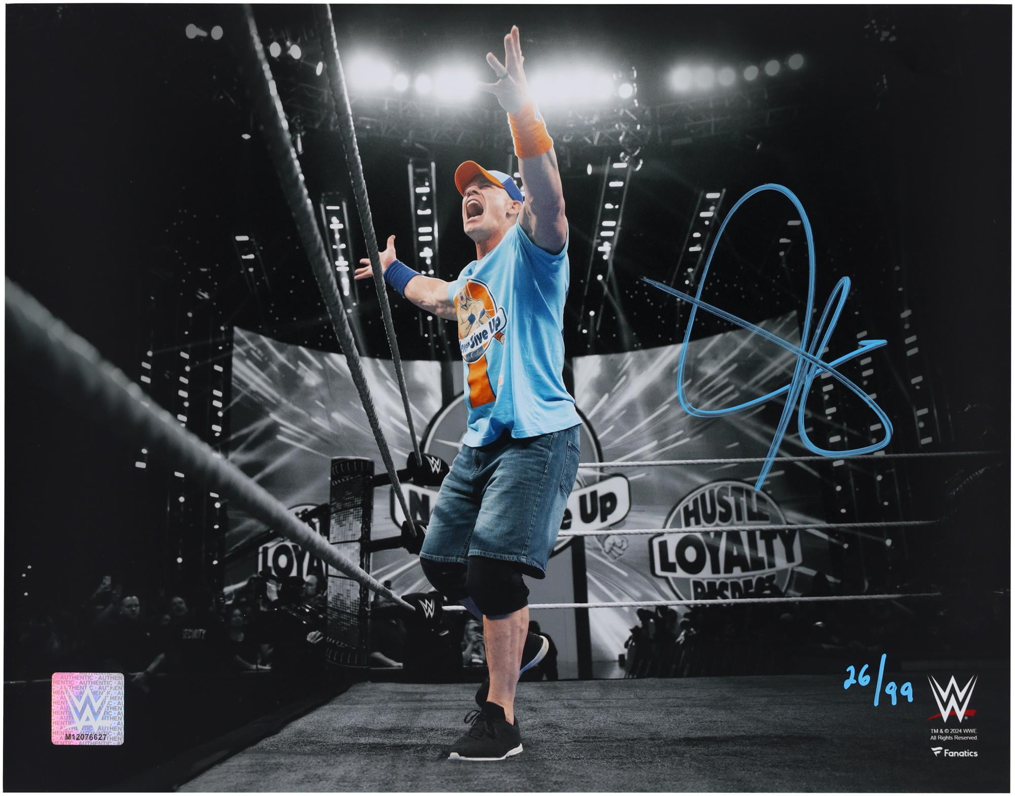 John Cena WWE Autographed 11" x 14" Entrance Spotlight Photograph ...