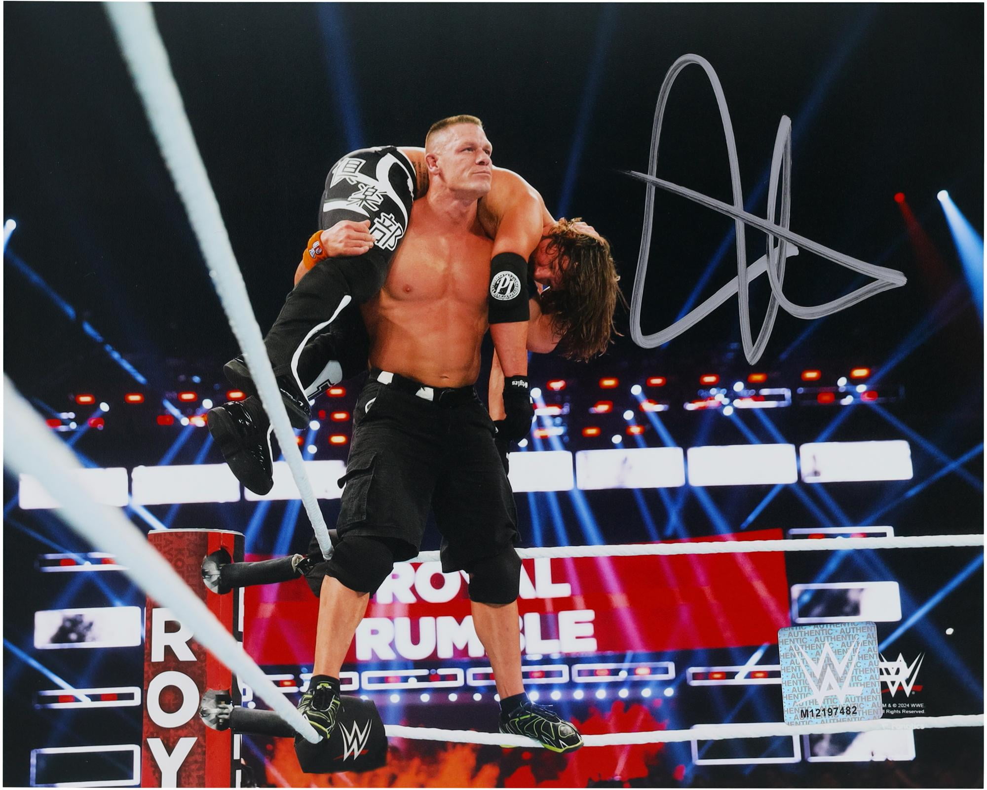 John Cena WWE Autographed 8" x 10" Top Rope Attitude Adjustment ...