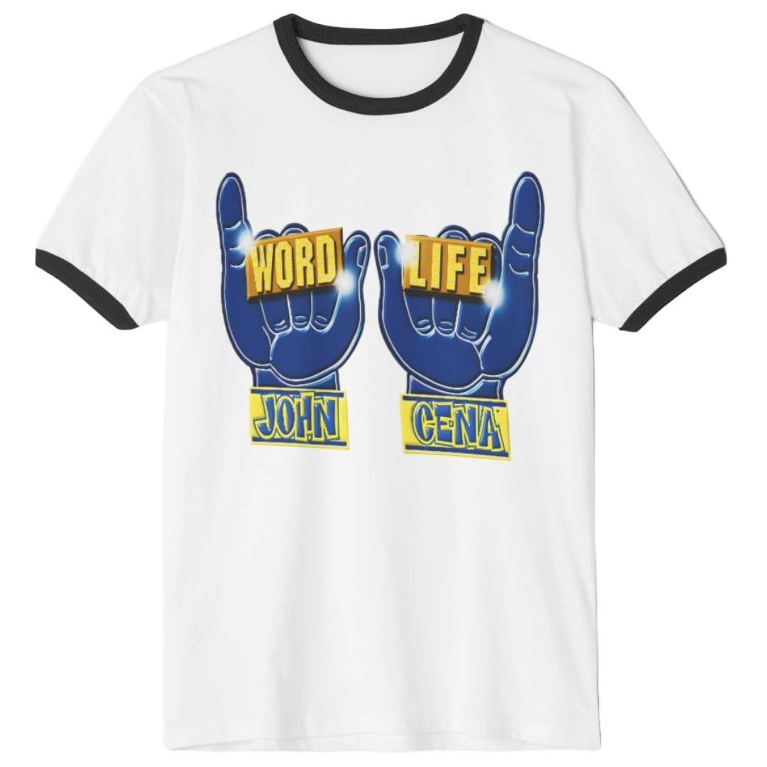John Cena Word Life White Ringer T-shirt - Walmart.com