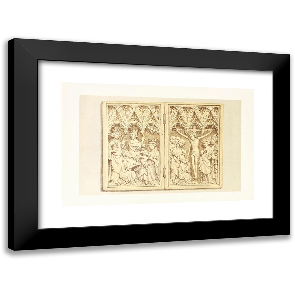 John Charles Robinson 14x11 Black Modern Framed Museum Art Print Titled - Diptych in Carved ...