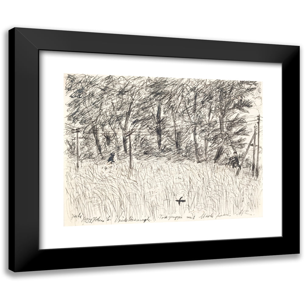 John Christensen 24x19 Black Modern Framed Museum Art Print Titled - Tridlessemagle. Tree Group ...