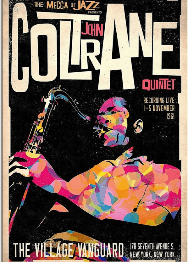 John Coltrane Jazz Poster 24x36 - Saxophone Legend, Classic Album Art ...