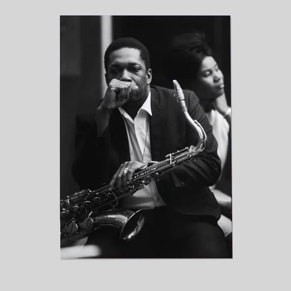 John Coltrane Poster Jazz Canvas Art Painting Wall Art Size 24''x36 ...