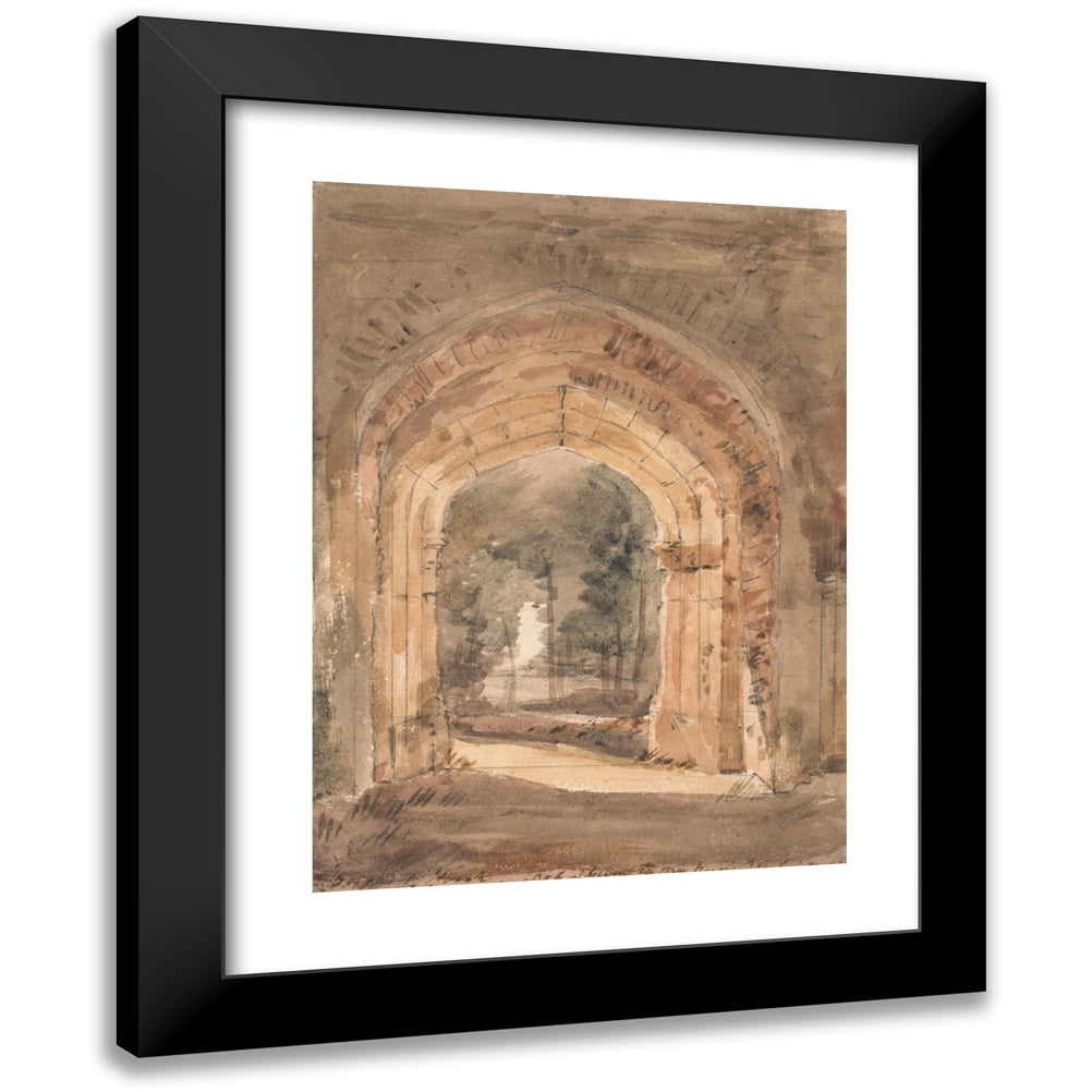 John Constable 19x24 Black Modern Framed Museum Art Print Titled - East Bergholt Church, Looking ...