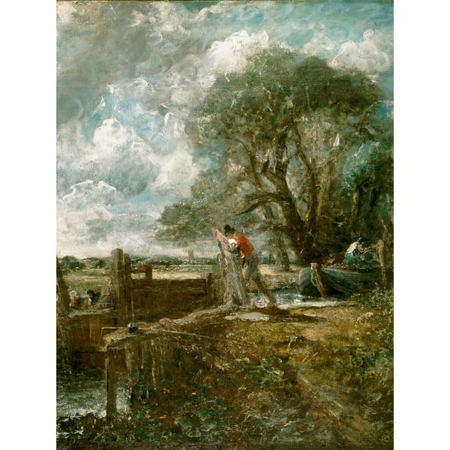 John Constable English Sketch For A Boat Passing A Lock Extra Large Art ...