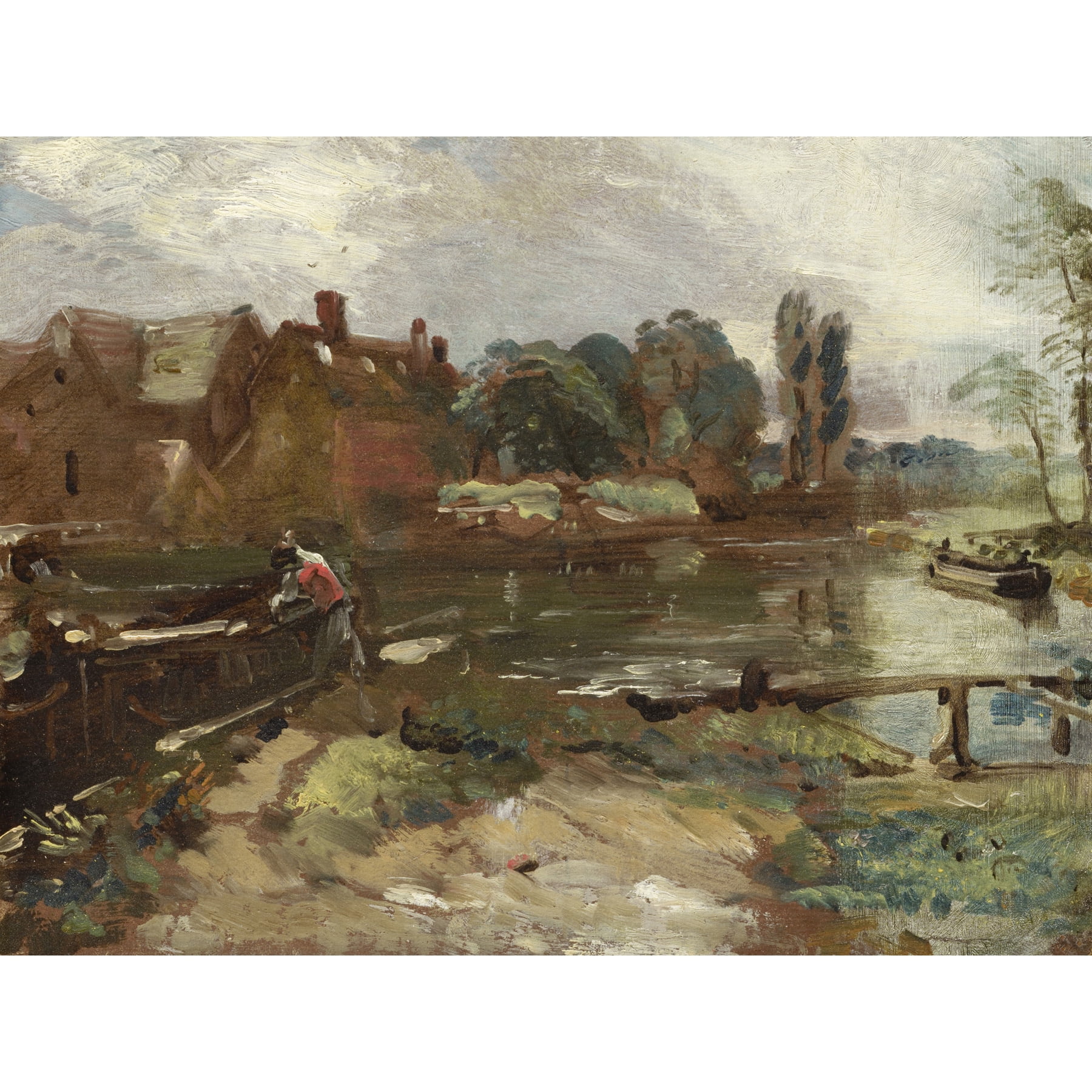 John Constable Flatford Mill From The Lock Painting Extra Large XL Wall ...