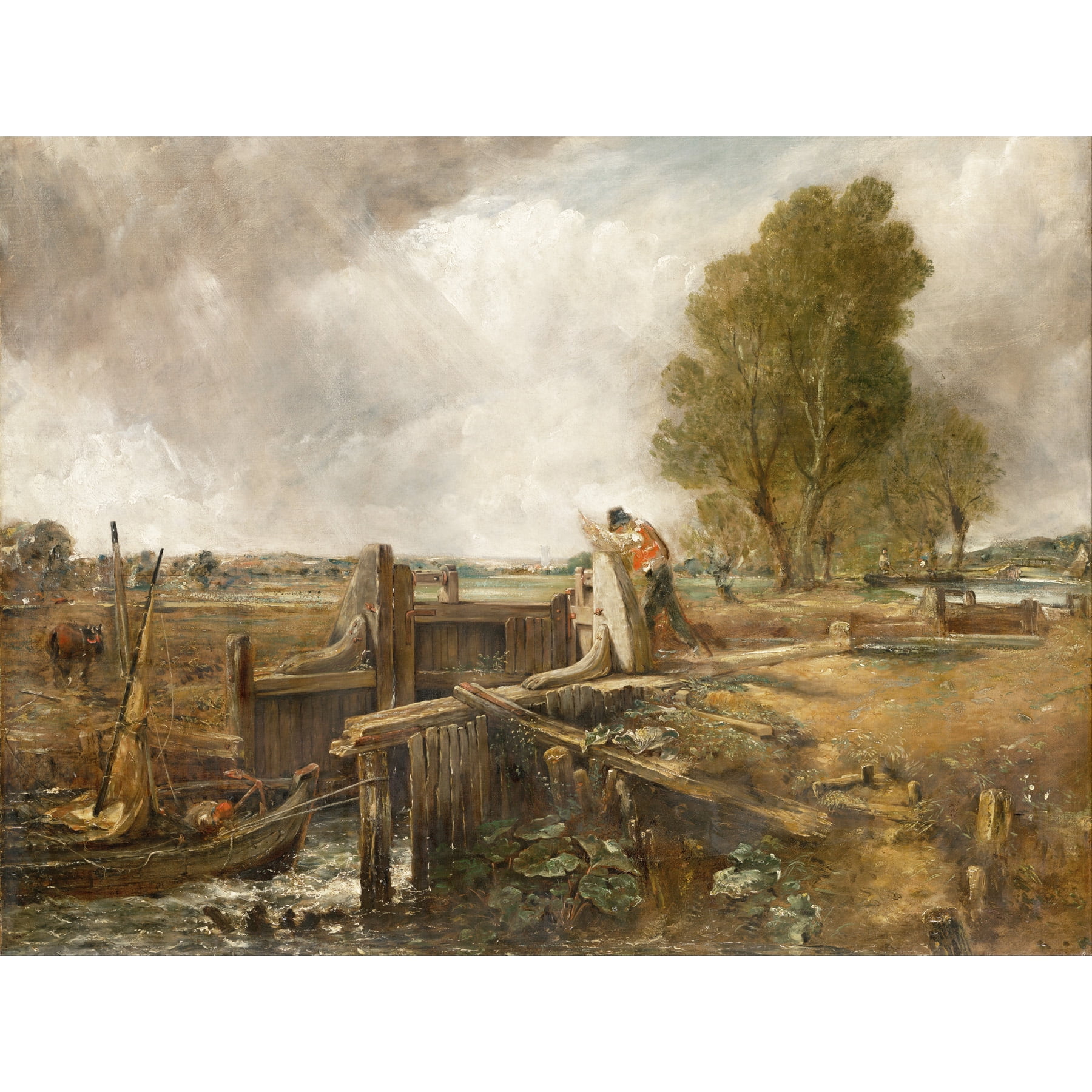 John Constable Study Of A Boat Passing A Lock Extra Large Art Print ...