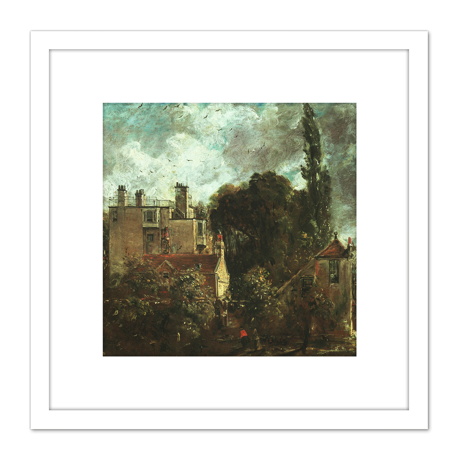 John Constable The Grove Or The Admirals House In Hampstead 8X8 Inch ...