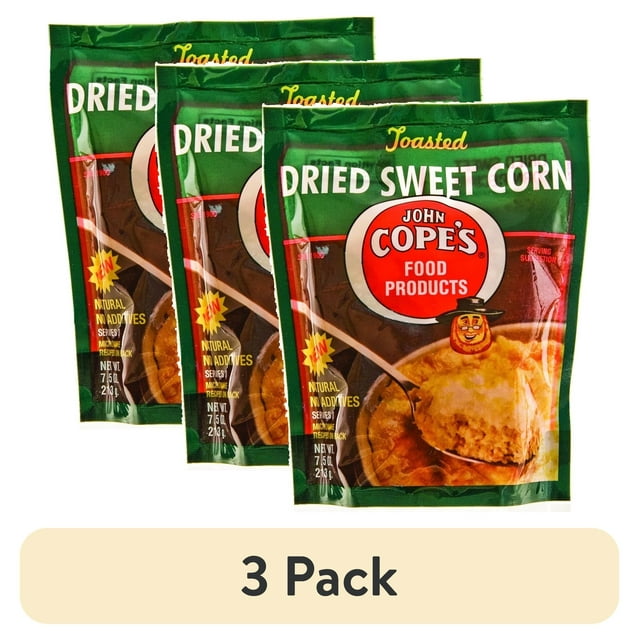 (3 pack) John Cope’s Toasted Dried Sweet Corn, 3.75 oz Bag - Walmart.com