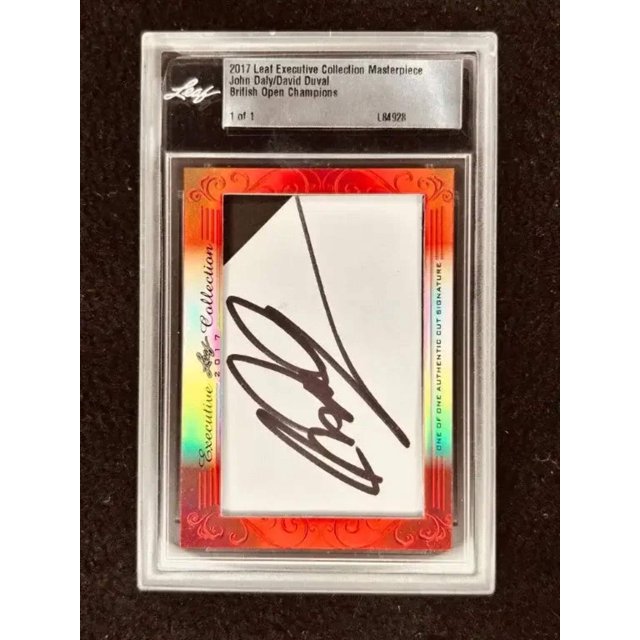 John Daly and David Duval 2017 Leaf Masterpiece Cut Signature certified ...