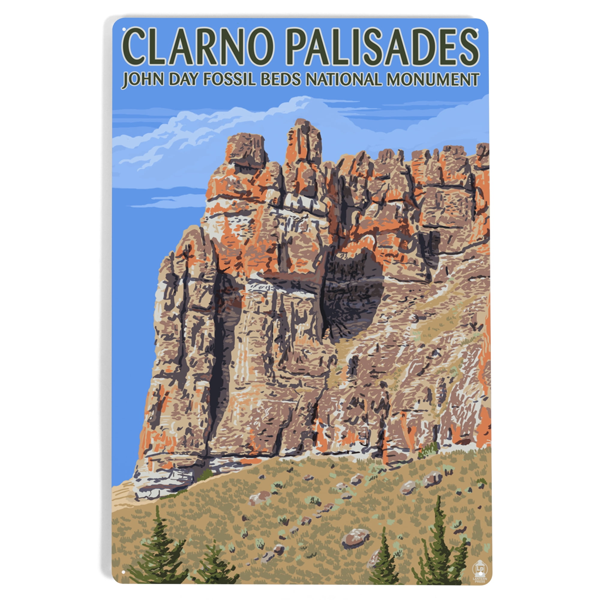 John Day Fossil Beds, Oregon, Clarno Palisades (12x18 Aluminum Art ...