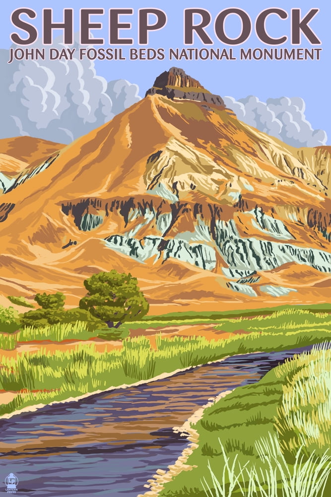 John Day Fossil Beds, Oregon, Sheep Rock (16x24 Giclee Gallery Art ...