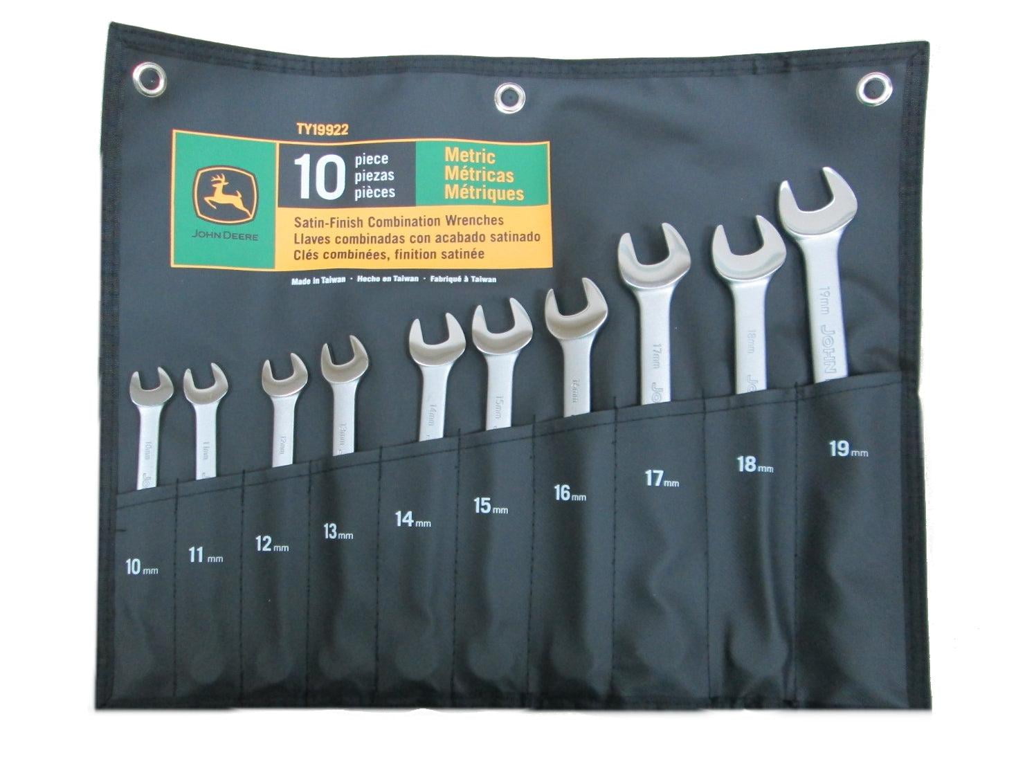 John Deere 10-Piece Metric Satin-Finish Combination Wrench Set ...
