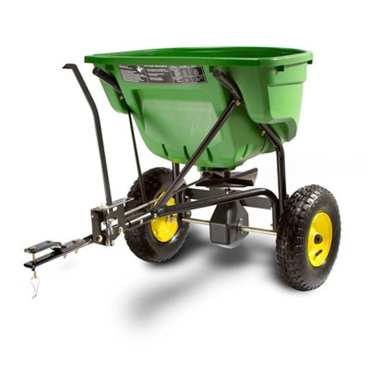John Deere 130-lb Lawn Fertilizer Tow Spreader for Winter & Seed ...