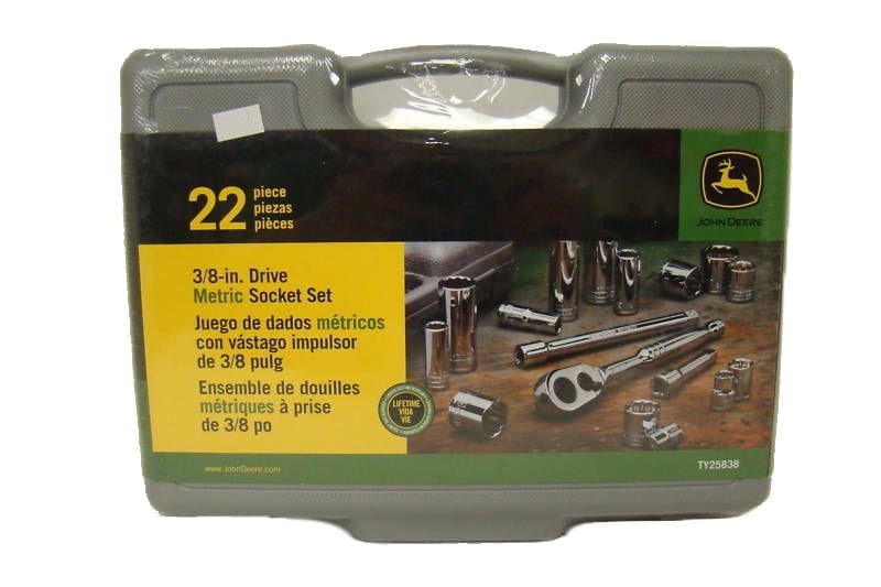 John Deere 22-Piece 3/8" Drive Metric Socket Set - TY25838 - Walmart.com