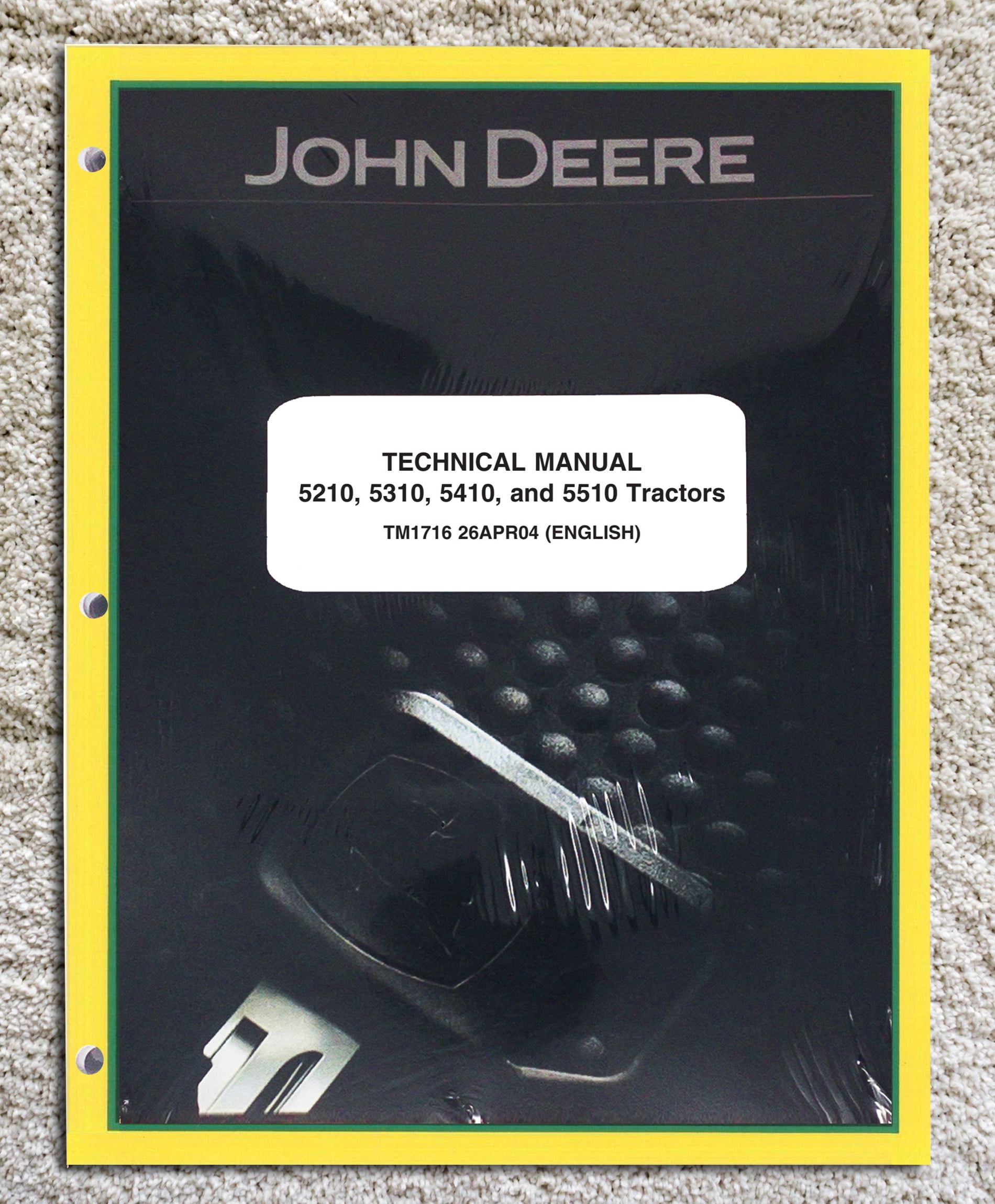 John Deere 5210, 5310, 5410, 5510 Tractor Service Manual - Part Number ...
