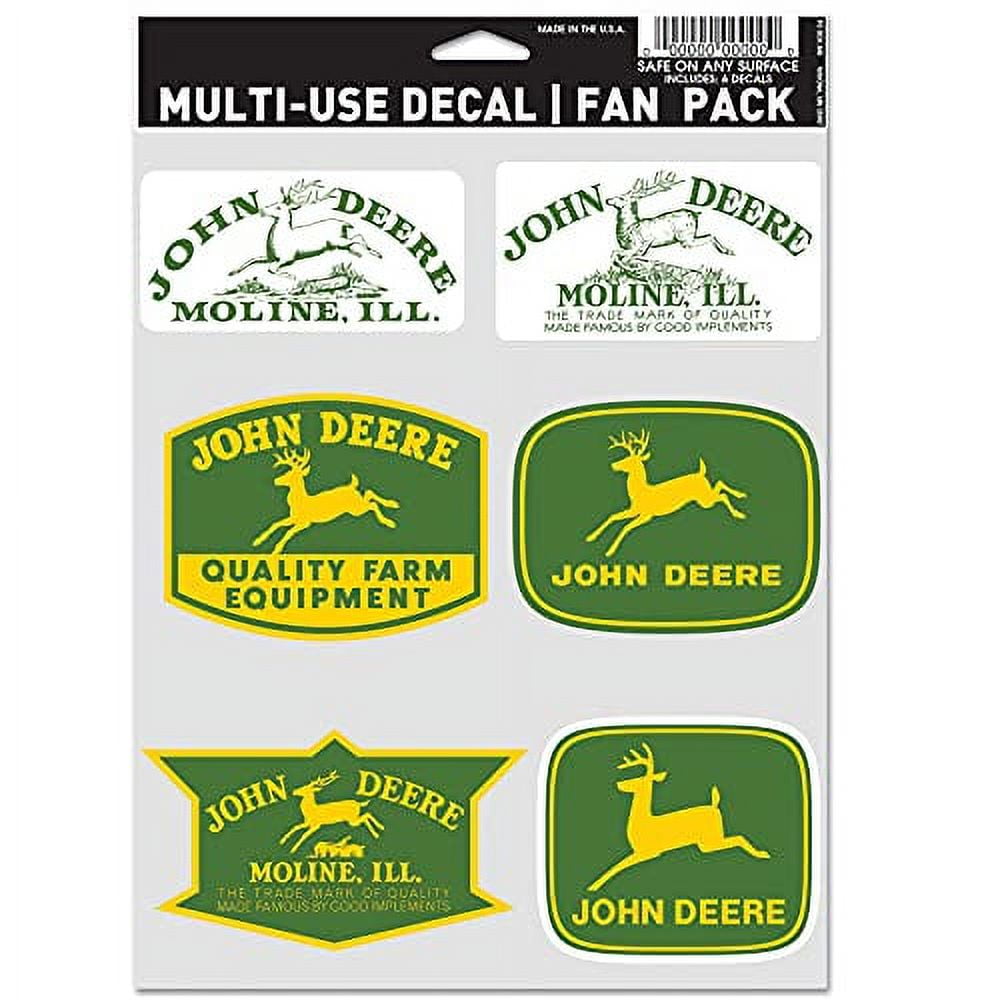 John Deere 6 Pack Multi-USE Decals Vintage Logo - LP79751 - Walmart.com