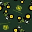1/2 Yard - Fleece John Deere Logos Green Tractors Farmer Farming ...