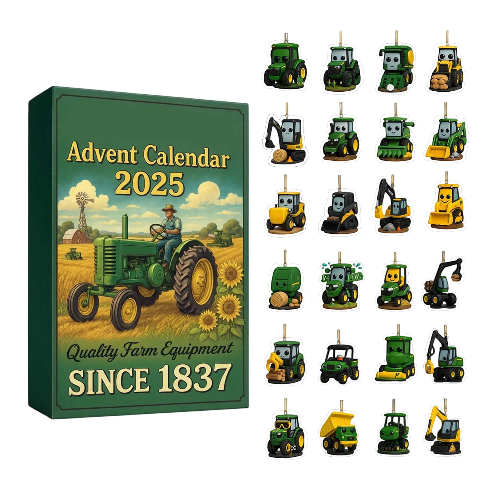 John Deere Advent Calendar, Tractor Ornaments Christmas Countdown ...