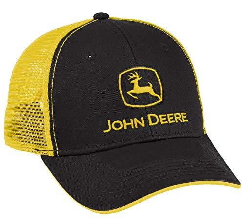 John Deere Authentic Licensed Black and Yellow Mesh Cap - LP69091 ...