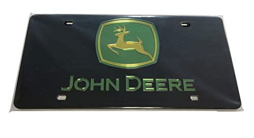 John Deere Black Trademark Logo License Plate - LP79746 - Walmart.com