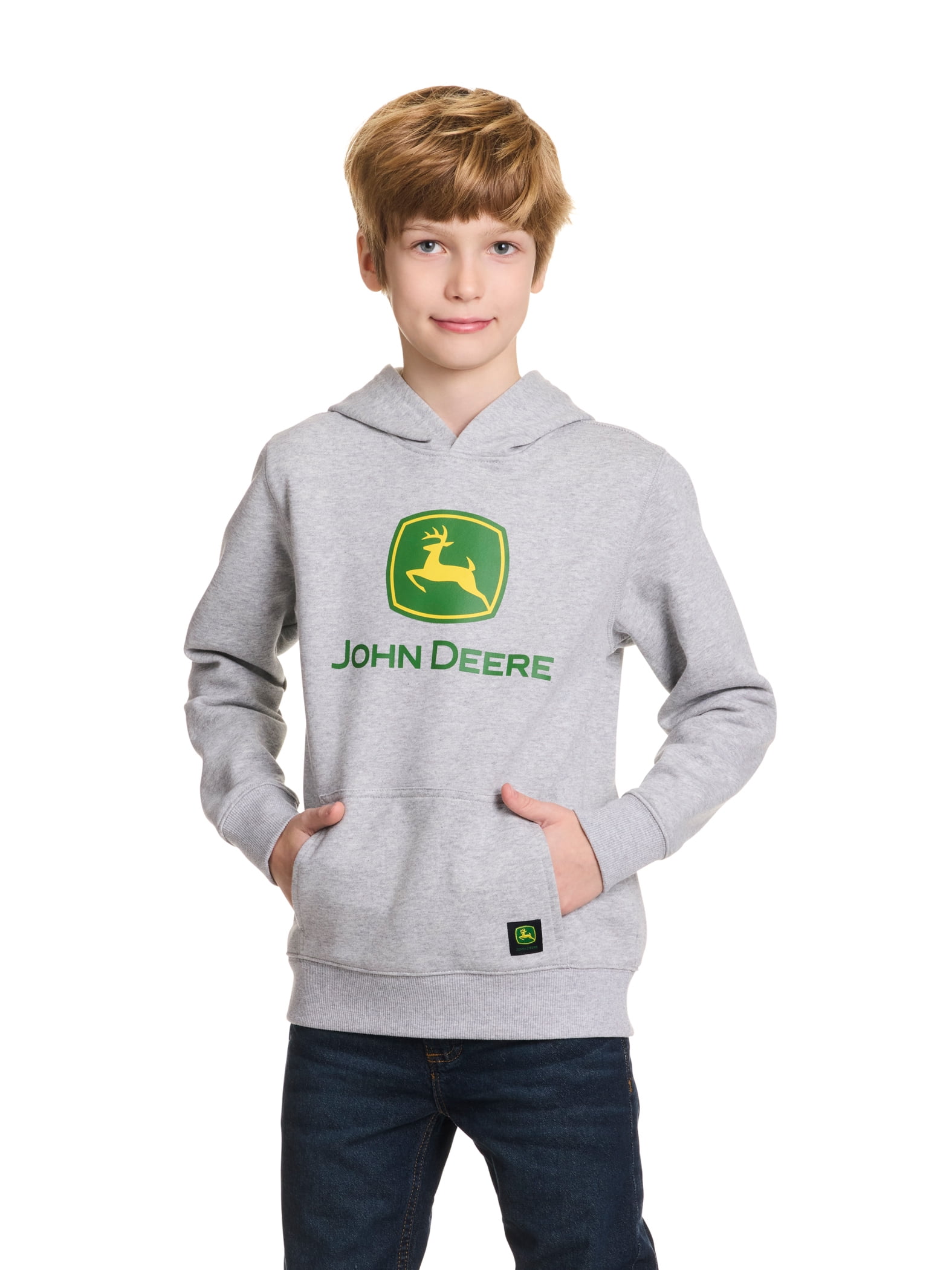 John Deere Boys Graphic Fleece Long Sleeve Hoodie, Sizes 4-18 - Walmart.com