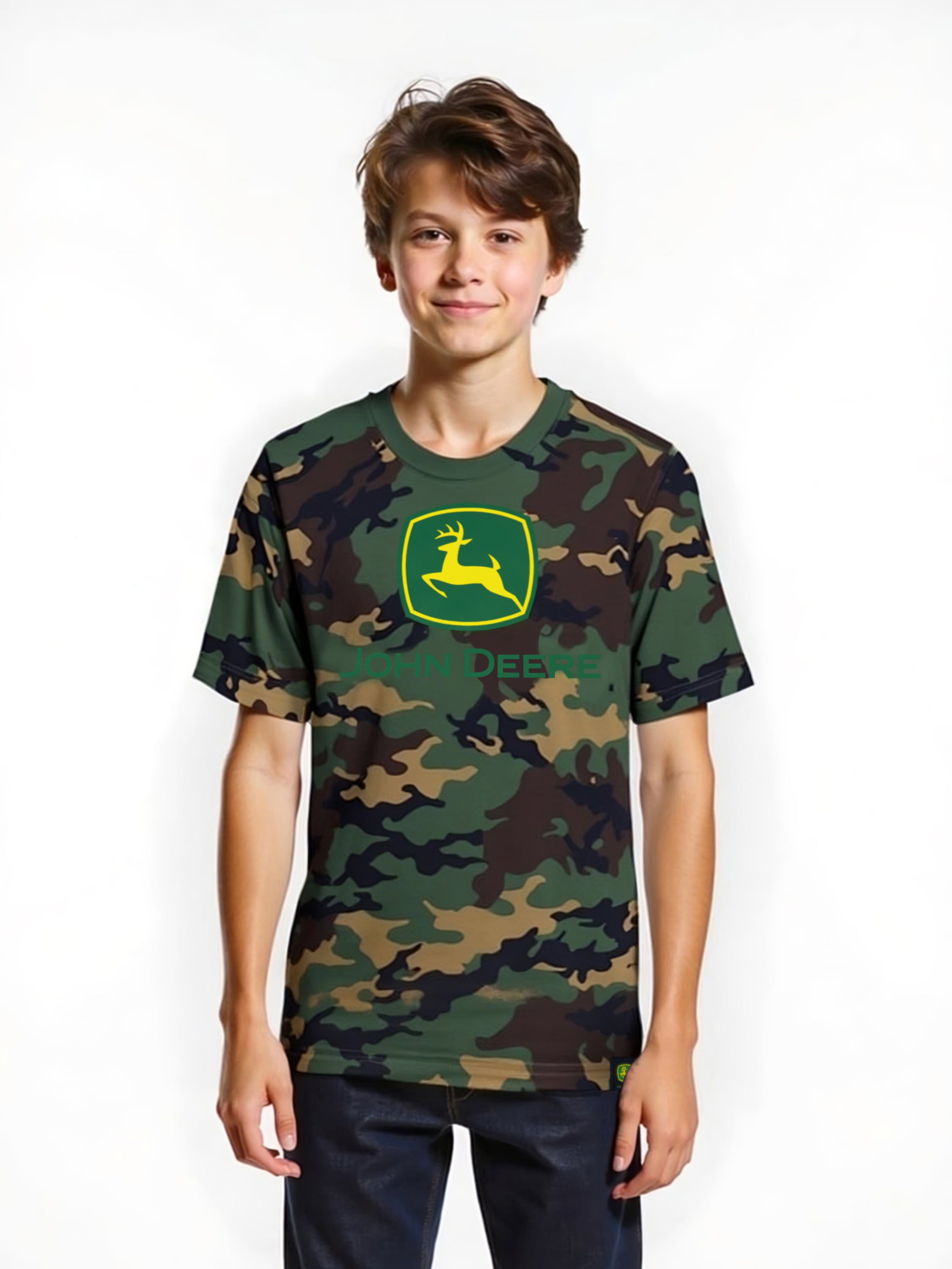 John Deere Boys Graphic Short Sleeve Tee, Sizes 4-18 - Walmart.com