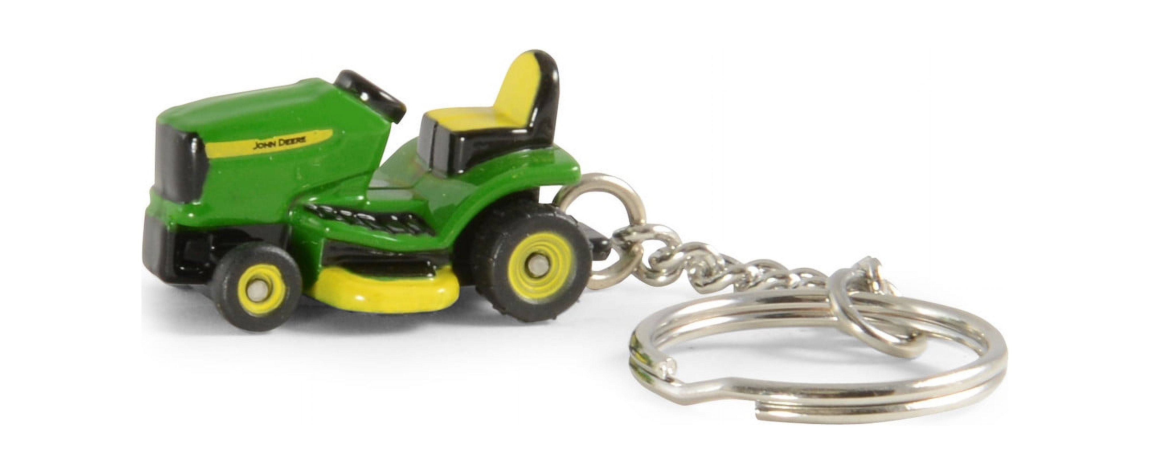John Deere Die-Cast Lawn Tractor Key Chain with Rolling Wheels, Sturdy ...