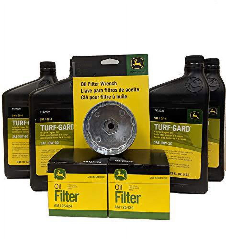 John Deere Double Oil Change Kit Including Oil Filter Wrench - (4 ...