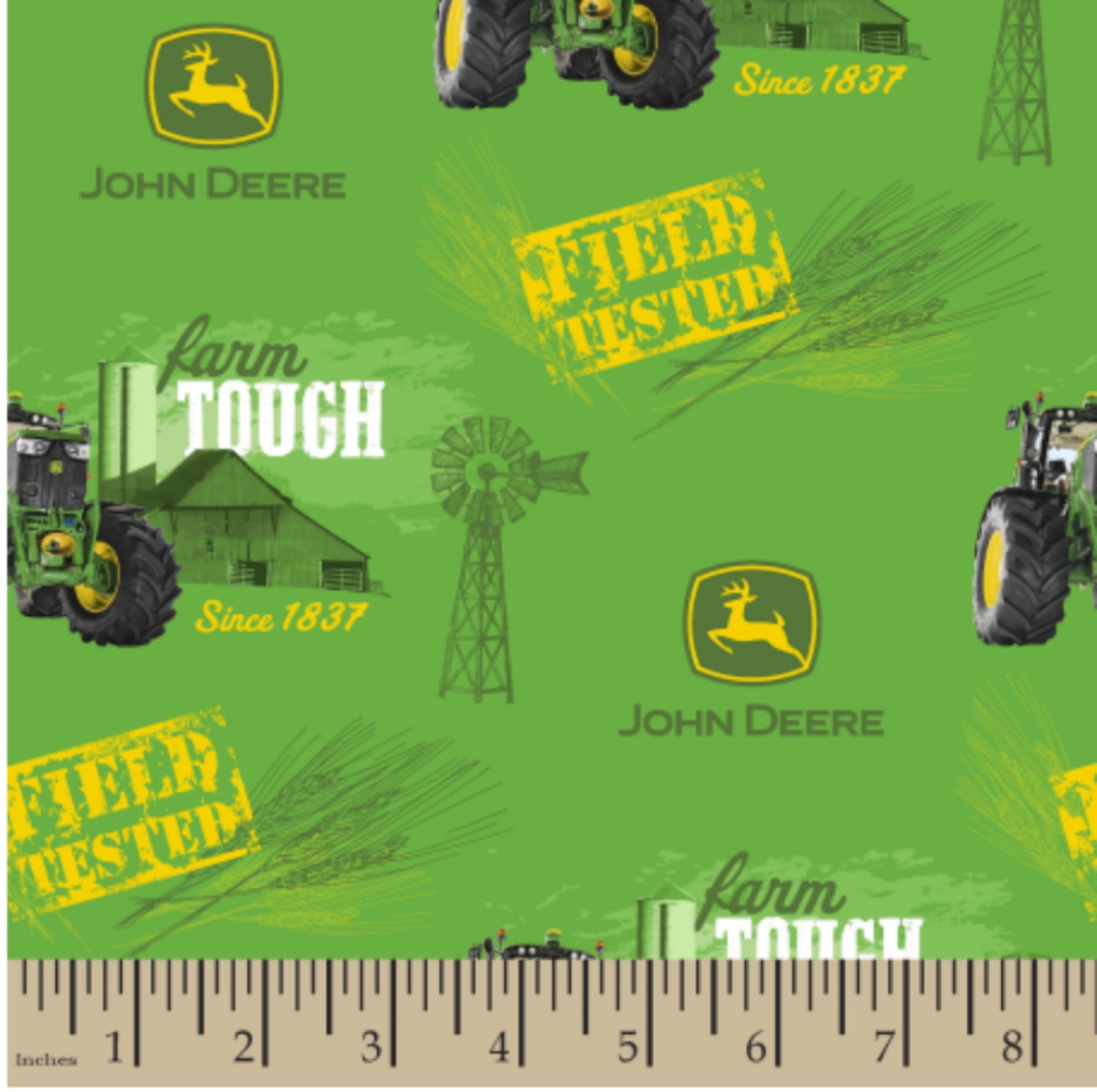 John Deere Farm Tough And Field Tested Cotton Fabric - Walmart.com