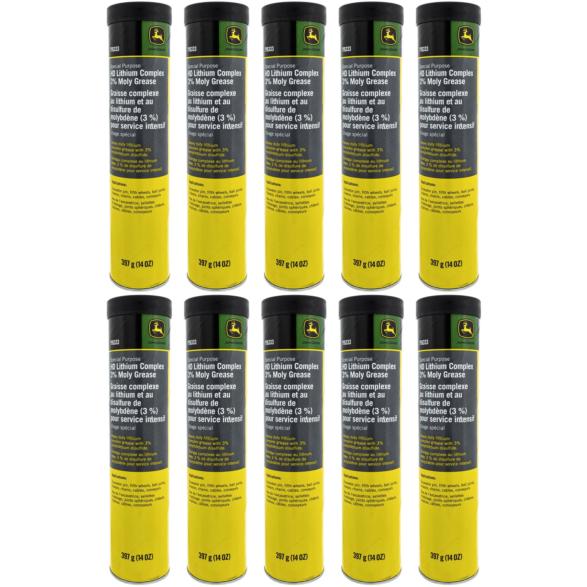 John Deere HD Moly Grease Case TY6333 OEM (10 Pack) - Walmart.com