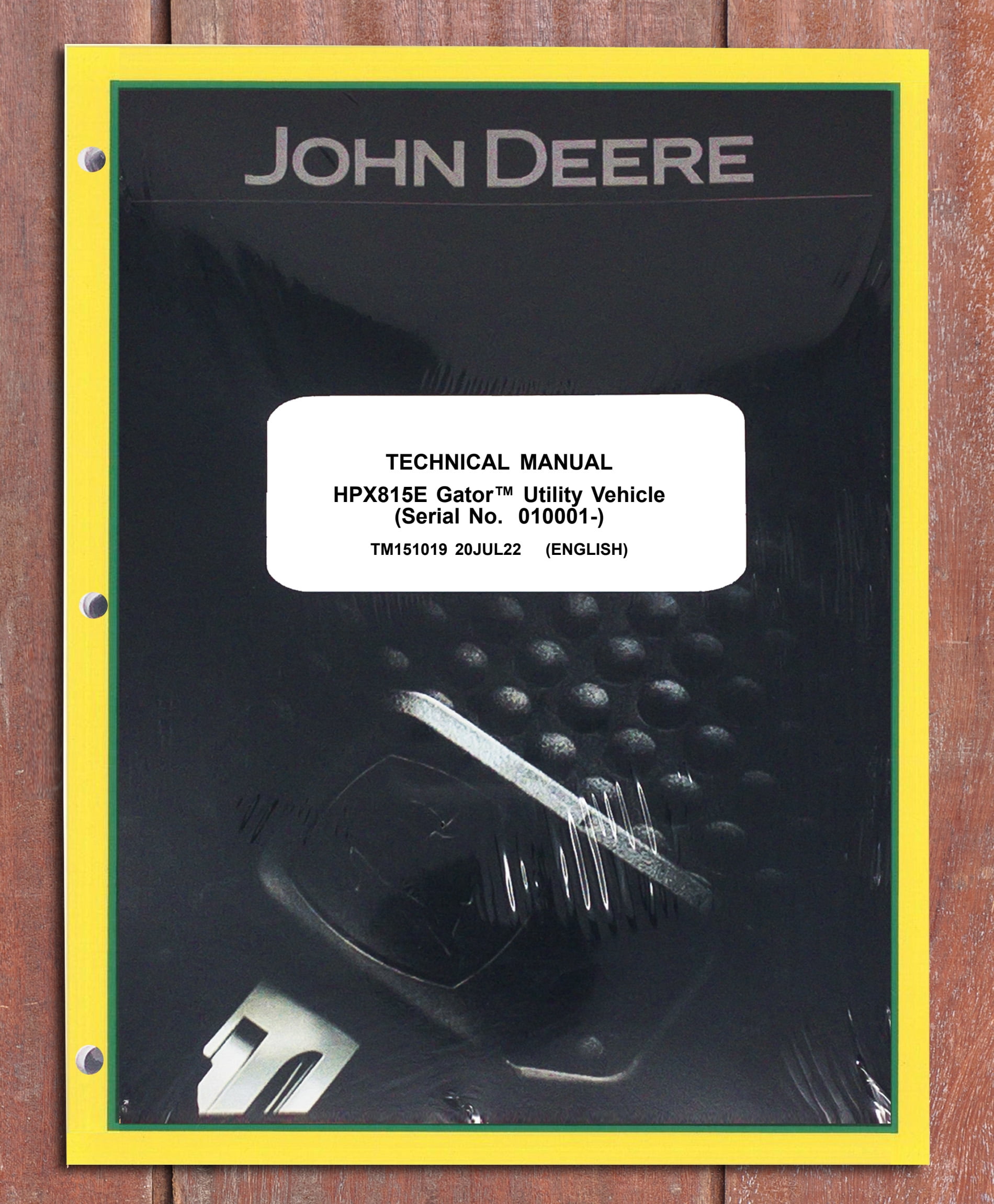 John Deere HPX815E Utility Vehicle Service Manual - Part Number # Deere ...