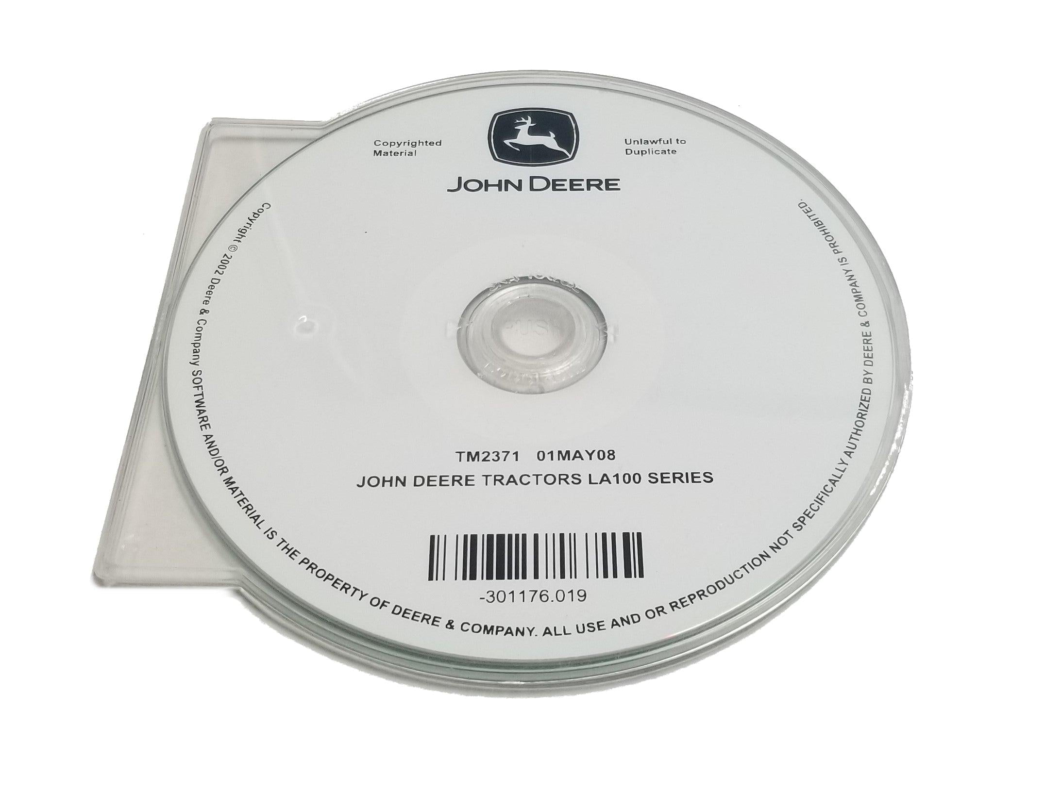 John Deere LA100/LA110/LA130/LA140/LA150 Series Tractors Technical CD ...
