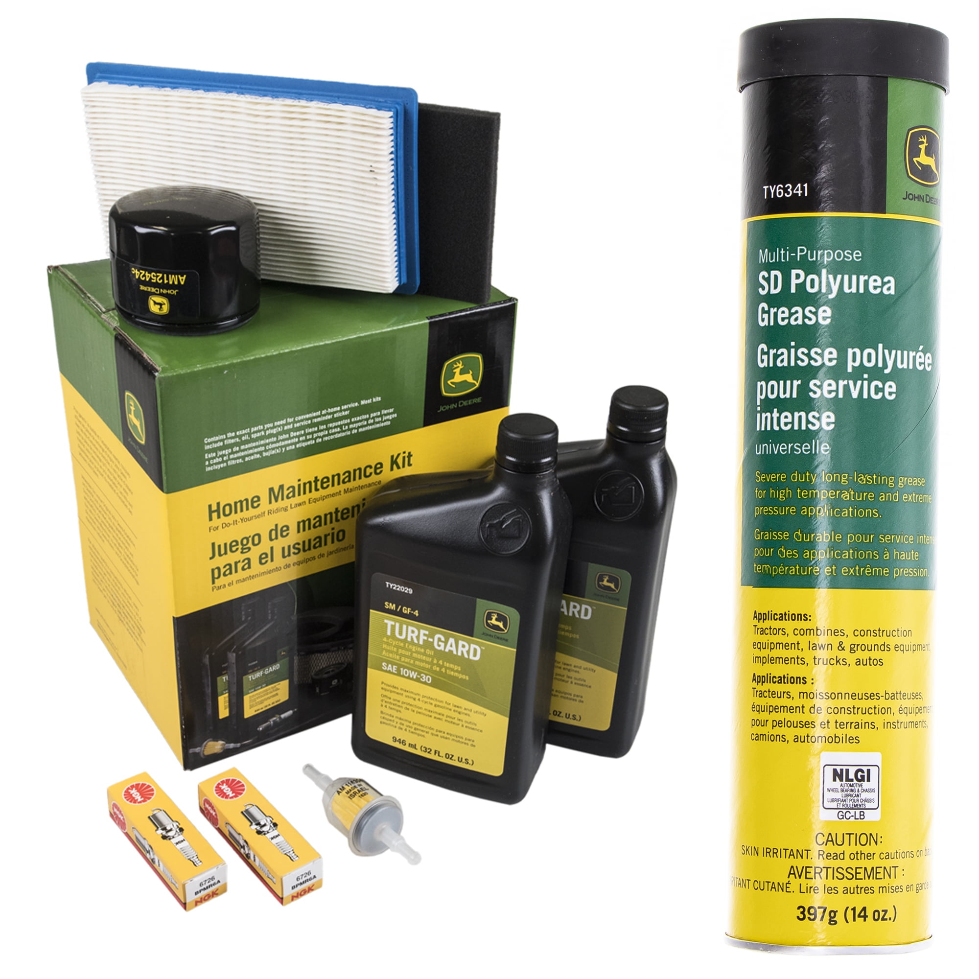 John Deere LG256 Home Maintenance Kit w/Grease TY6341 X300 X300R X304 ...