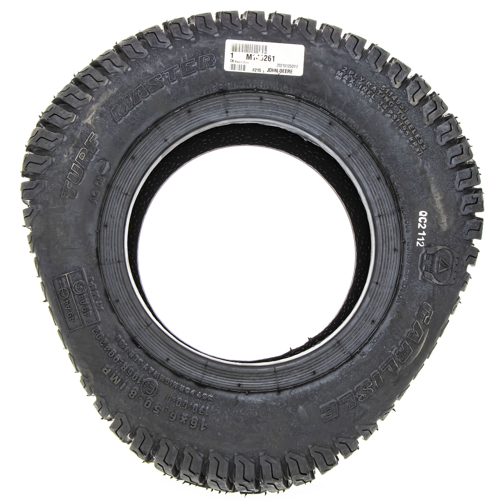 John Deere M149261 16x6.5-8 Tire for GT235, GT245, GX255, GX355, LX280 ...