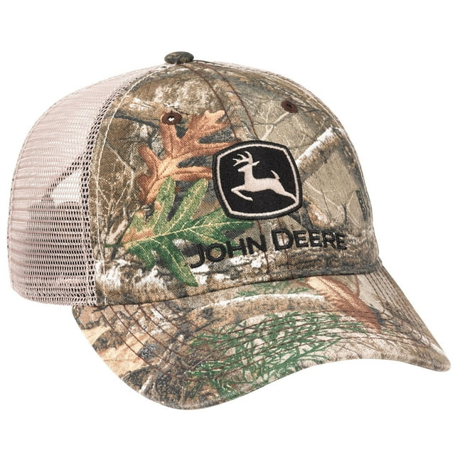 John Deere Men's Washed Edge Camo with Mesh Hat/Cap - LP69050 - Walmart.com
