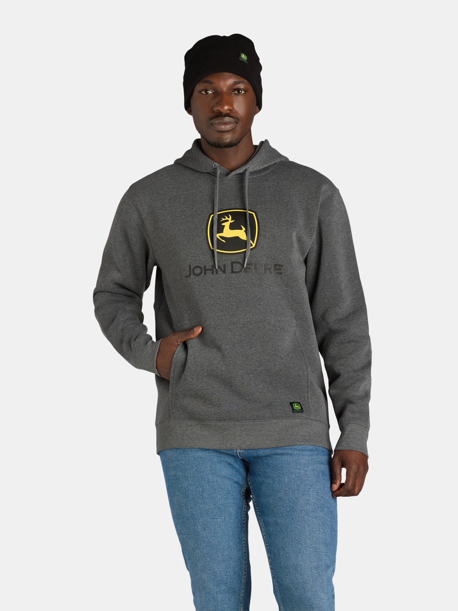 John Deere Men's Work Hoodie with Beanie, Sizes S-XL - Walmart.com
