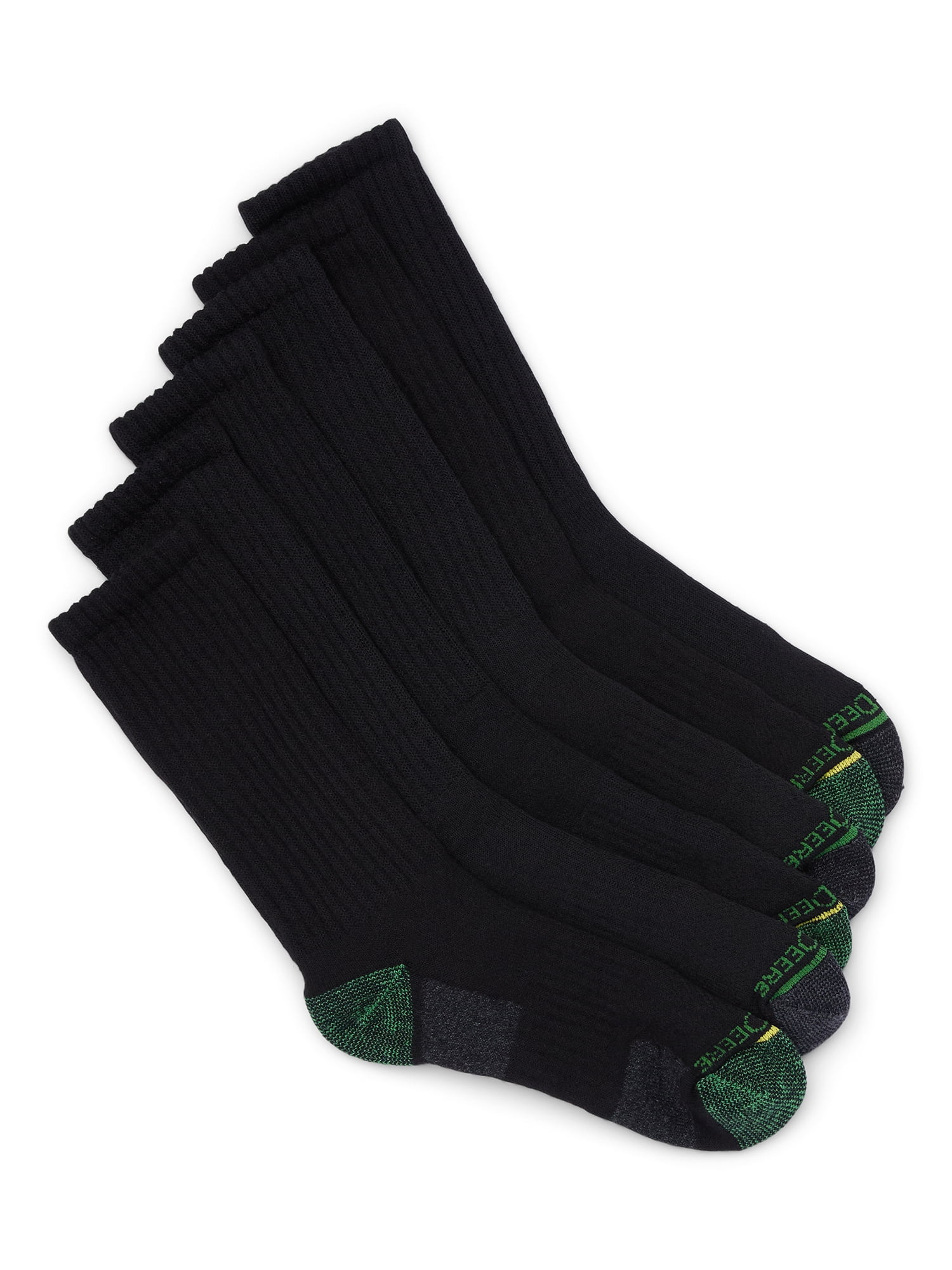 John Deere Workwear Crew Socks - Wicking, 6-Pack - Walmart.com
