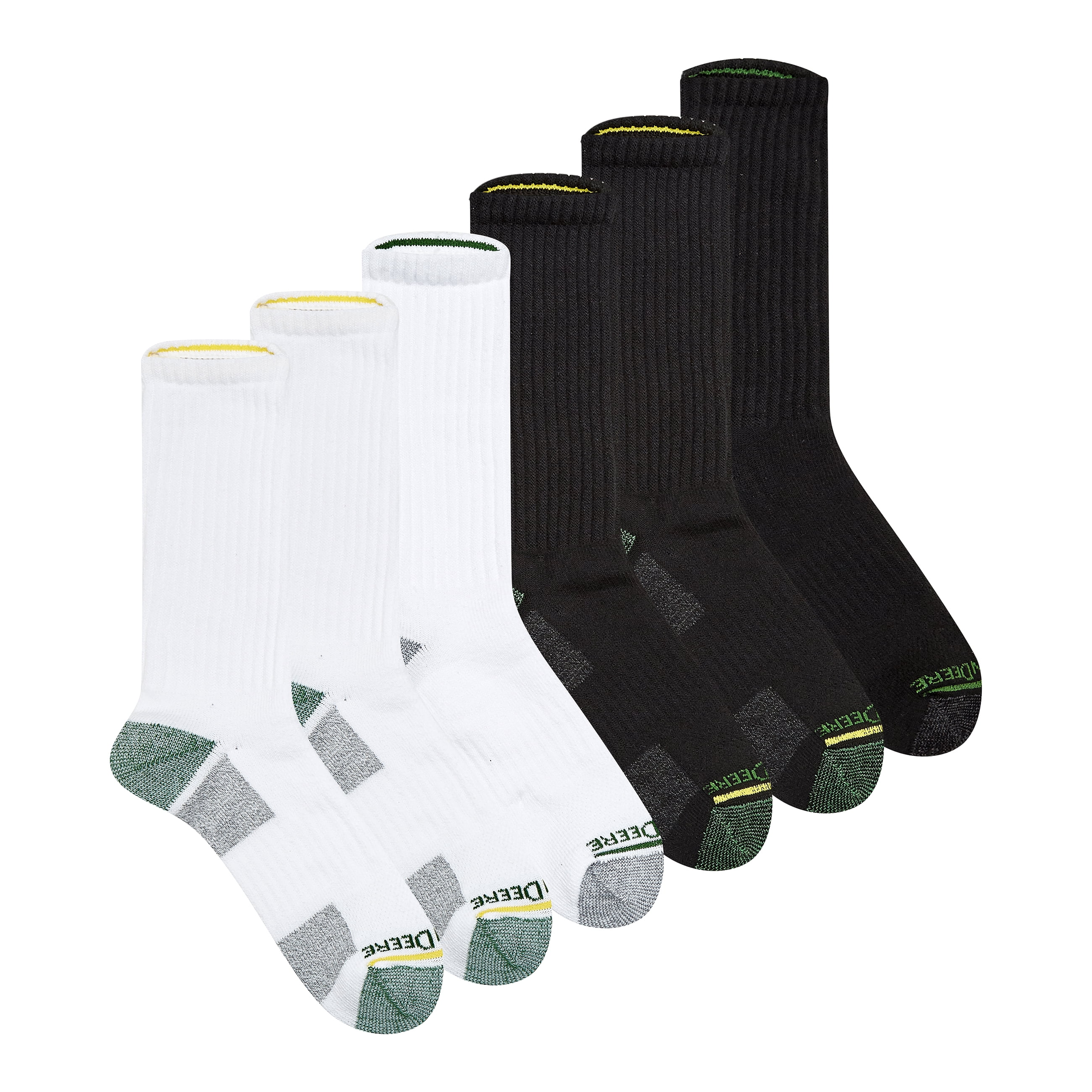 John Deere Men's Socks, Workwear Max Cushion Crew Socks, Stocking ...