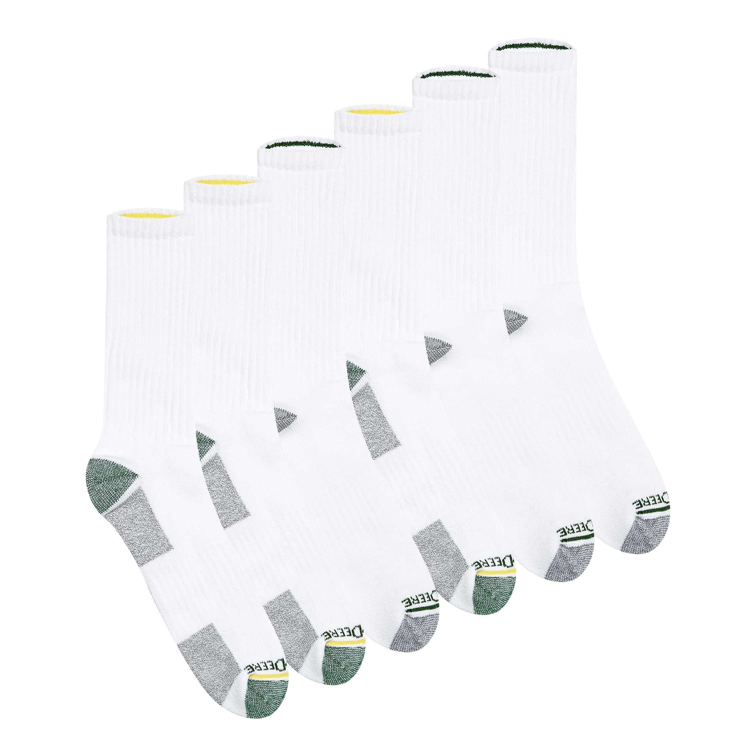 John Deere Men's Socks, Workwear Max Cushion Crew Socks, Stocking ...