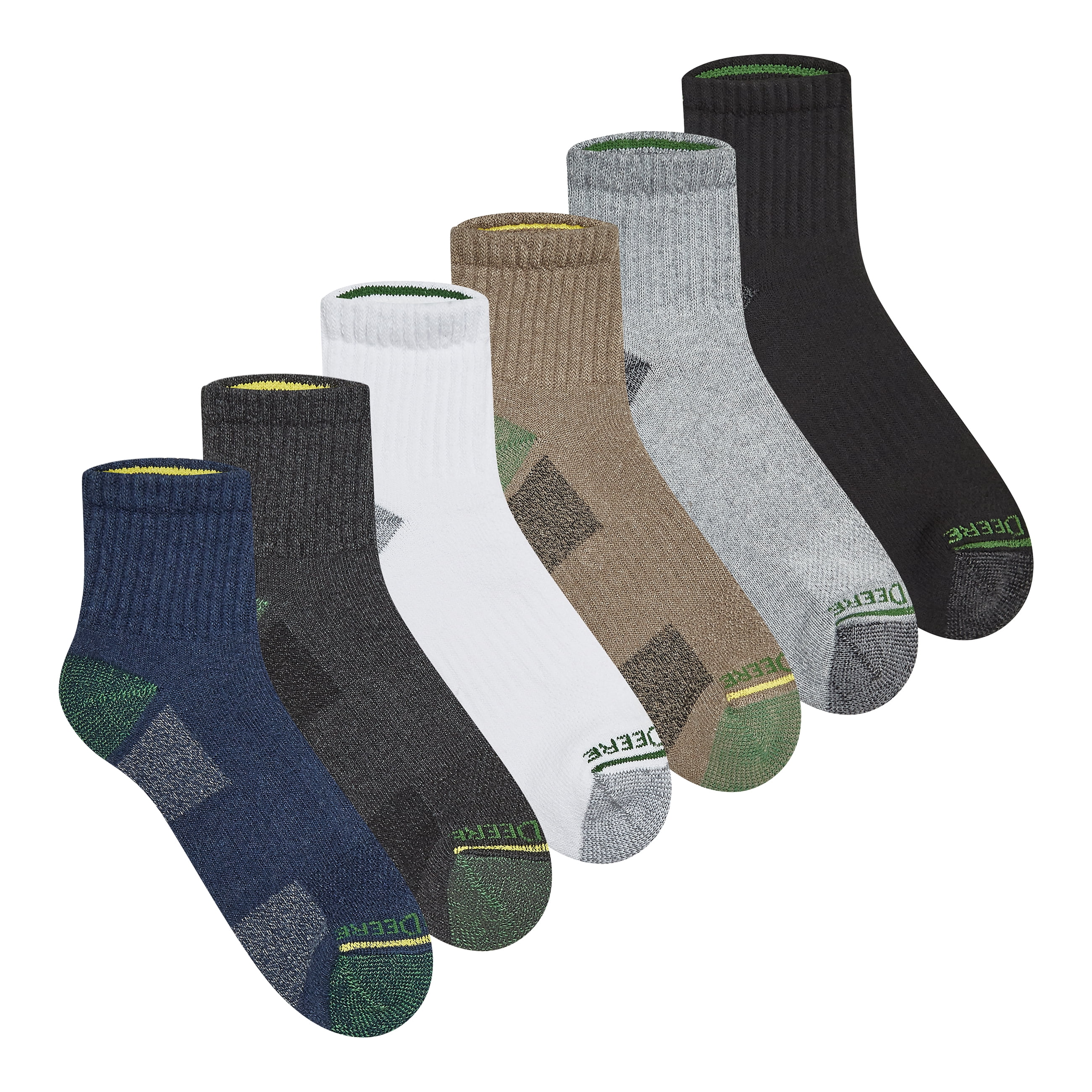 John Deere Men's Socks, Workwear Max Cushion High Ankle Socks, Stocking ...