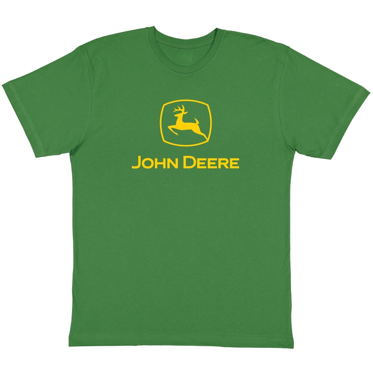 John Deere Mens Classic Yellow Logo Short Sleeve T-Shirt-Jd Green Small ...